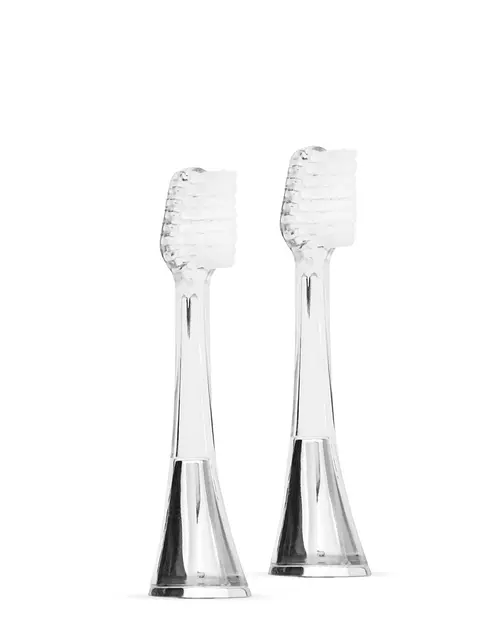 SUPERSMILE Zina45 Sonic Pulse Toothbrush Replacement Heads - Chromse Silver