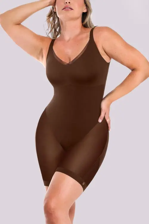 SHAPELLX Meshsmooth Butt-lifting Bodysuit - Brown