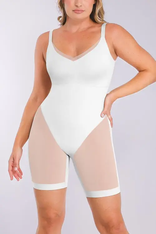 SHAPELLX Meshsmooth Butt-lifting Bodysuit - White