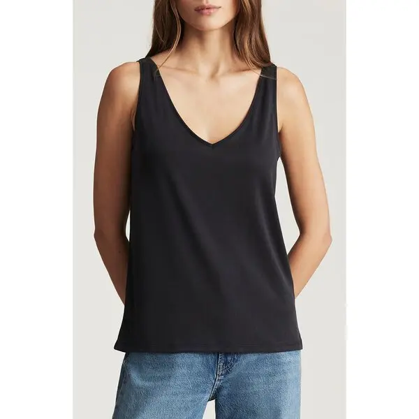 MAVI Slim-fit Lace Trim Tank - Black