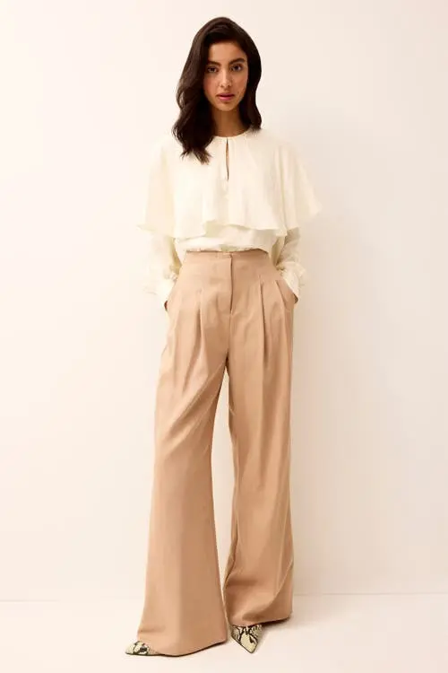 MARIE OLIVER Macbee Wide Leg Pants - Sesame