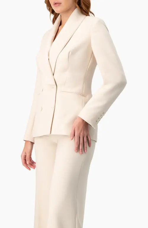 IVONNE Double-breasted Blazer With Shawl Lapel