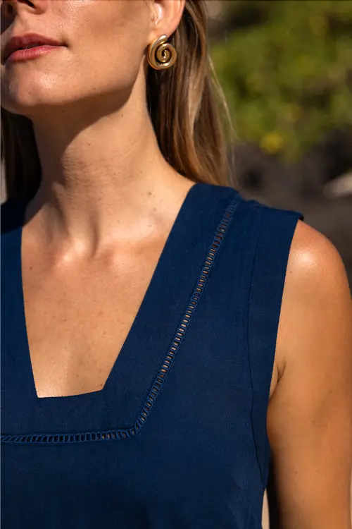 SITANO Grotta Midi Ladder Lace Dress