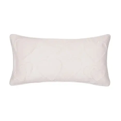 C&F HOME Heart Pattern Applique Accent Throw Pillow 12" X 24" - White