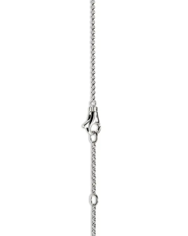 John Hardy Sterling Spear Diamond Bypass Pendant Necklace - Silver