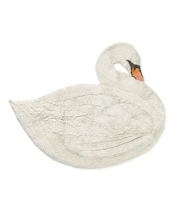 LORENA CANALS Swan Lake Washable Swan Rug 3'11x3'3 Area Rug - Ivory