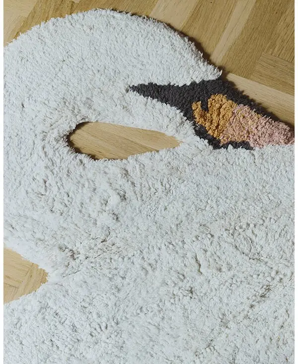 LORENA CANALS Swan Lake Washable Swan Rug 3'11x3'3 Area Rug