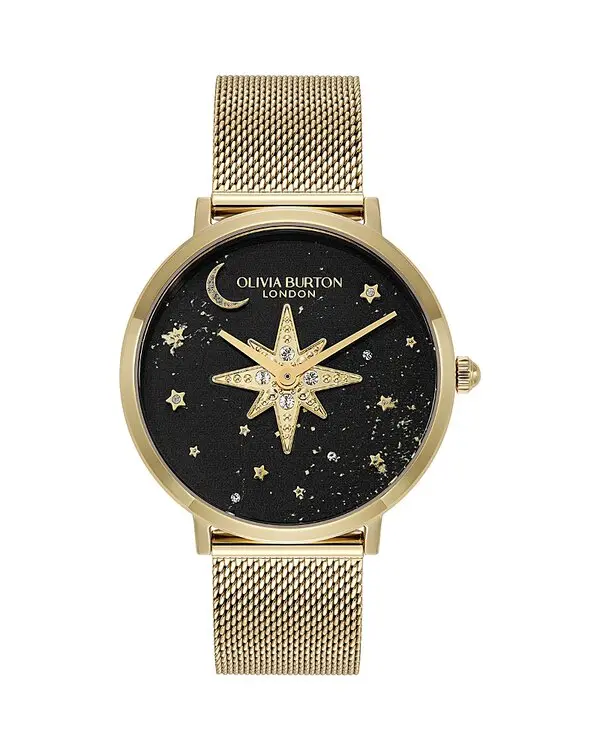 OLIVIA BURTON Celestial Nova Watch 35mm - Black/gold