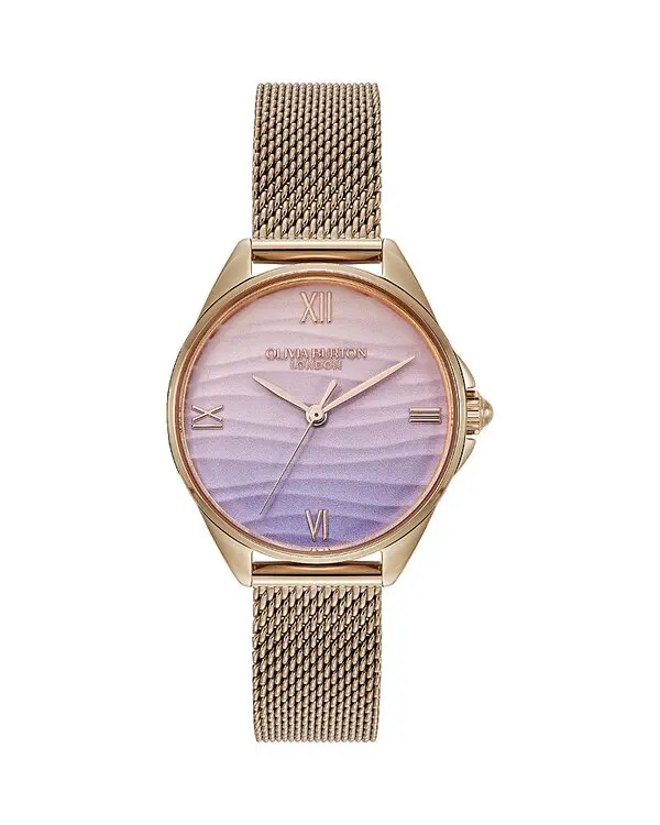 OLIVIA BURTON Azure Mesh Watch - Pink/gold