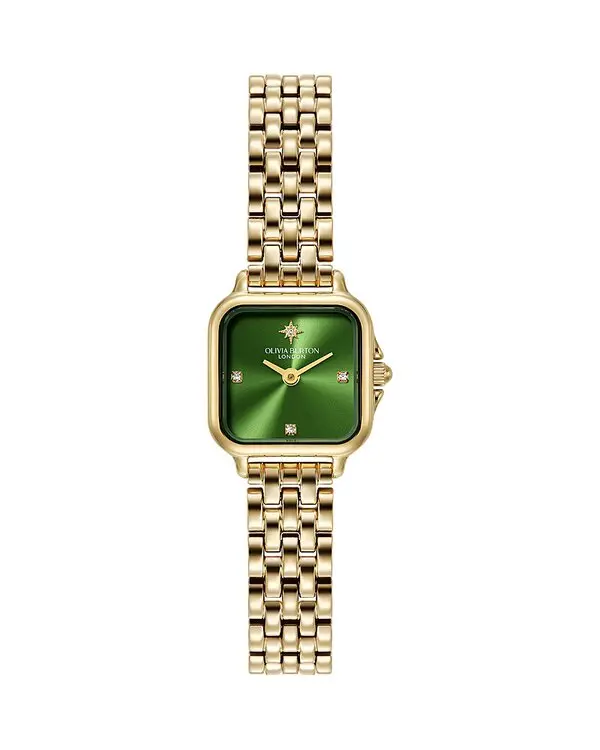 OLIVIA BURTON Mini Grosvenor Watch - Green/gold