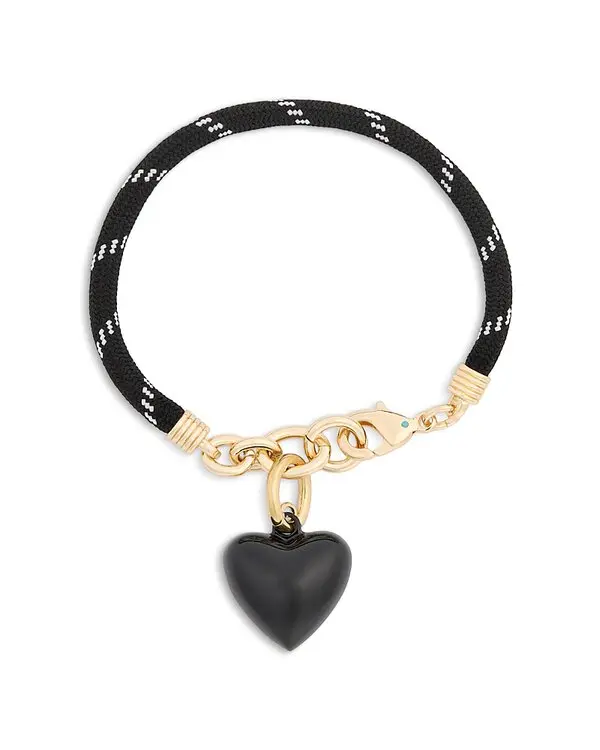 ROXANNE ASSOULIN Cord Heart Charm Bracelet - Happy