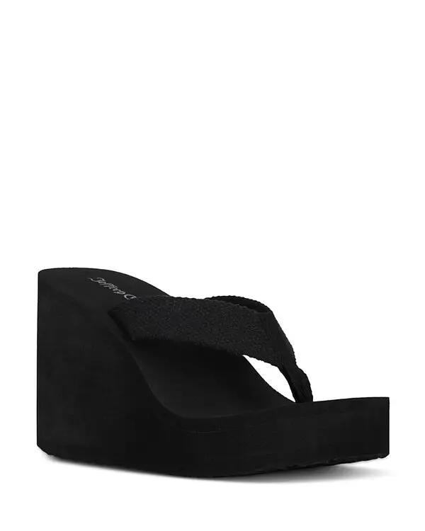 Jeffrey Campbell Astria 2 Thong Platform Sandals - Black