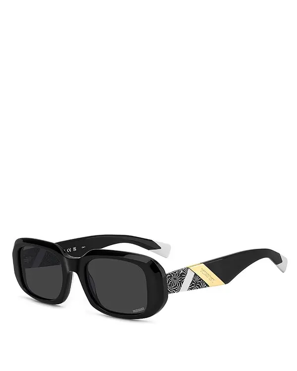 Missoni Rectangular Sunglasses, 52mm - Black