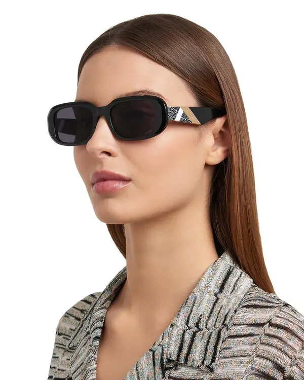 Missoni Rectangular Sunglasses, 52mm - Black