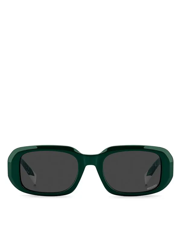 Missoni 52mm Rectangular Sunglasses - Green