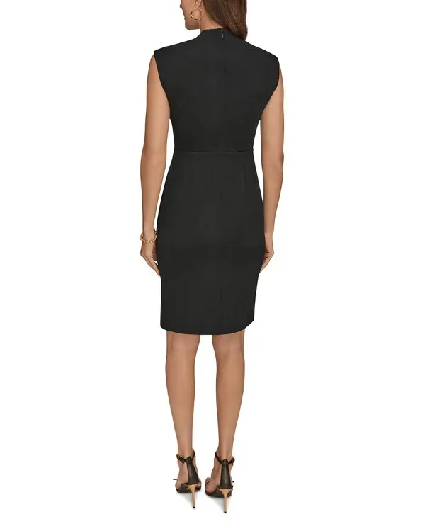 Donna Karan New York Sleeveless Sheath Dress With Draping Detail