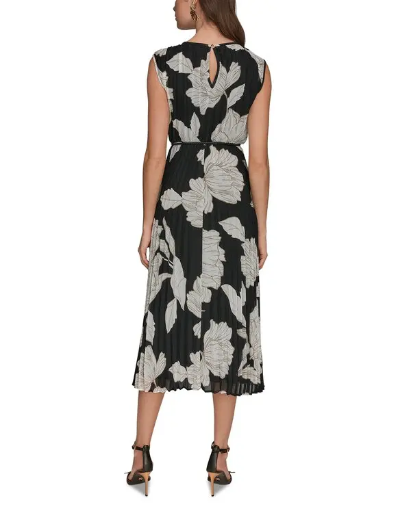 Donna Karan New York Pleated Midi Dress