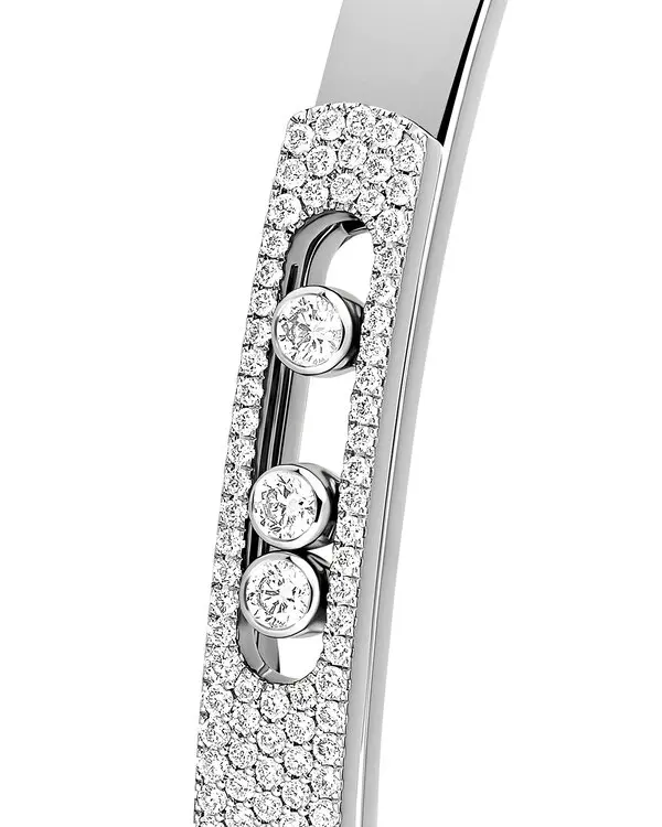 Messika 18k Move Noa Diamond Semi-pave Bangle Bracelet - White Gold