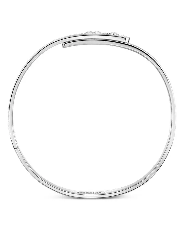 Messika 18k Move Noa Diamond Semi-pave Bangle Bracelet - White Gold