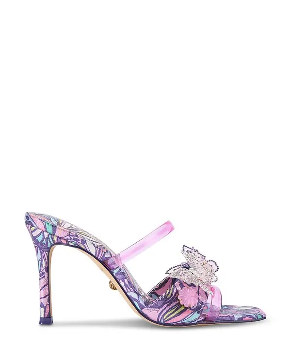 Kurt Geiger Embellished Butterfly Mule Sandals - Light/pastel