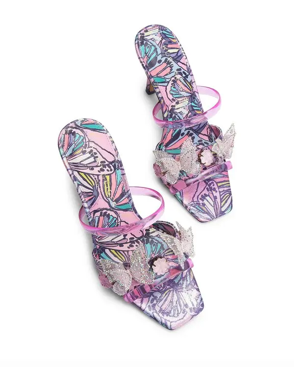 Kurt Geiger Embellished Butterfly Mule Sandals