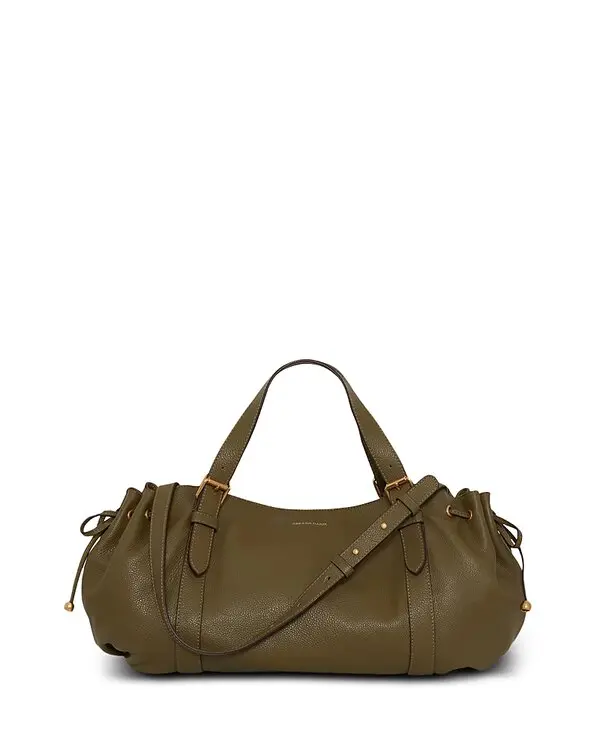 Gerard Darel Le 24h Leather Handbag - Khaki