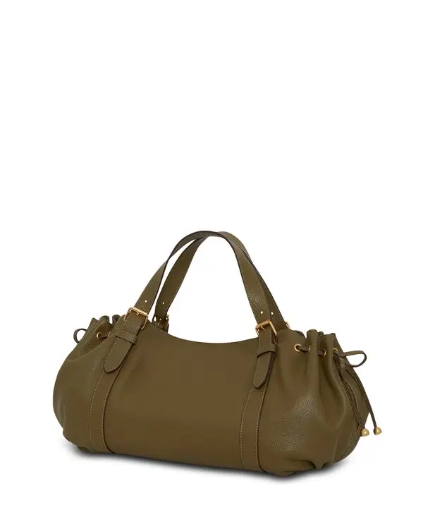 Gerard Darel Le 24h Leather Handbag - Khaki