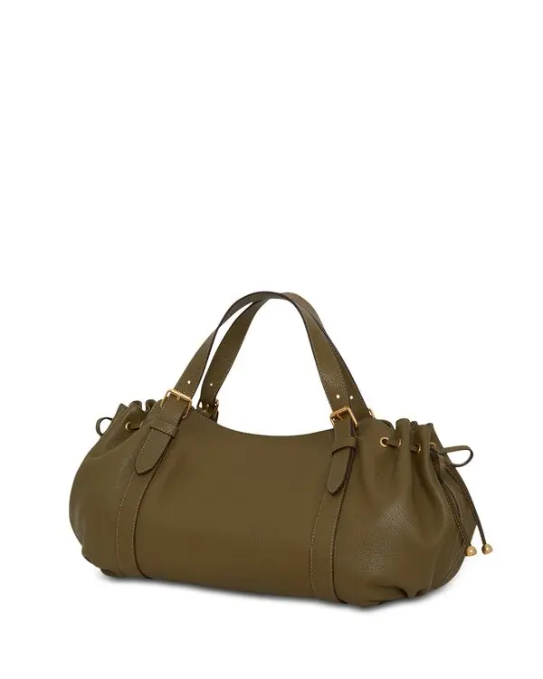 Gerard Darel Le 24h Leather Handbag - Khaki