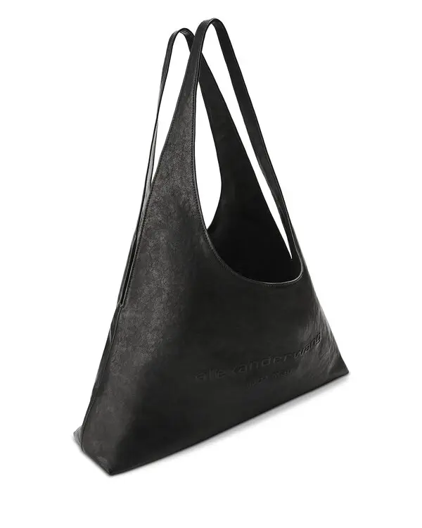 Alexander Wang Pike Medium Leather Hobo Bag - Black