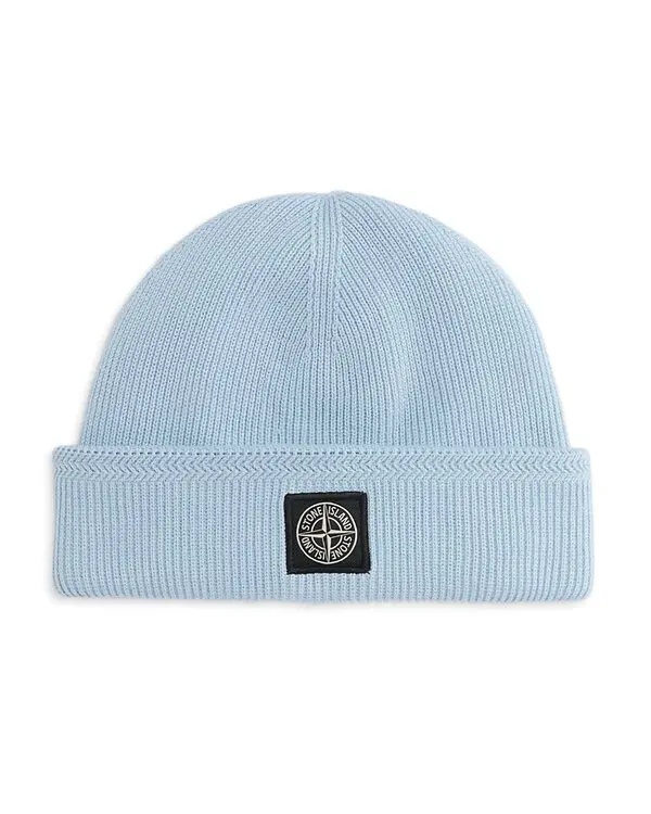 Stone Island Patch Beanie - Sky Blue