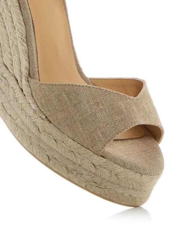 CastaÑer Blaudi Espadrille Wedge Sandals - Oro