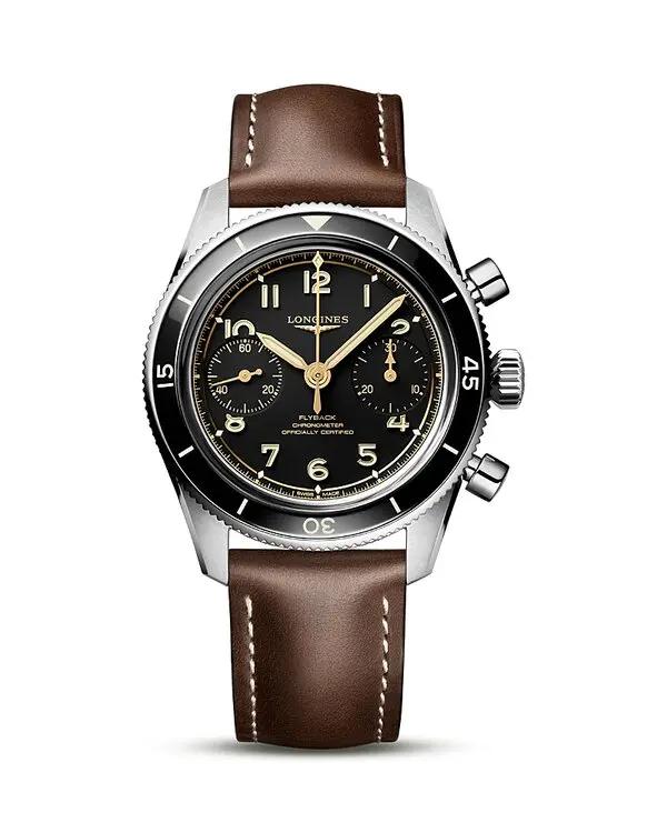 LONGINES Spirit Pilot Flyback Chronograph 39.5mm - Brown/black Matte