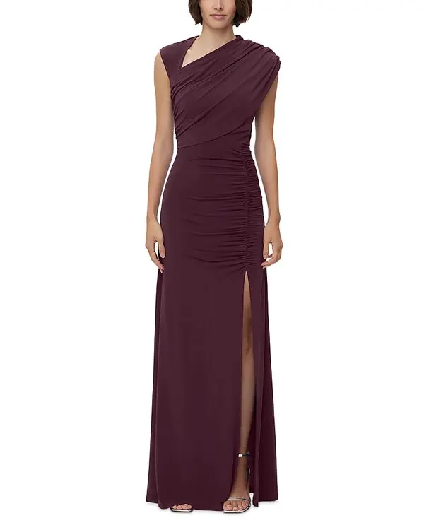 Herve Leger High Slit Asymmetrical Gown - Pinot
