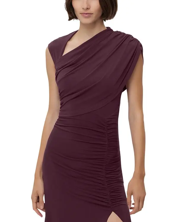 Herve Leger High Slit Asymmetrical Gown - Pinot