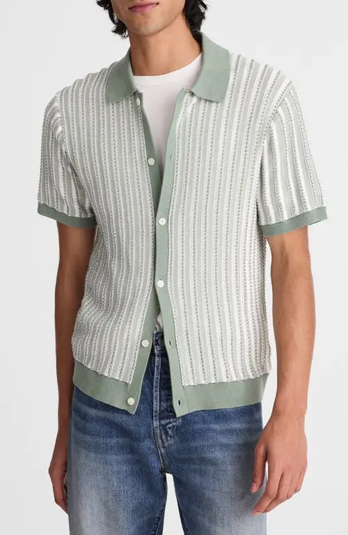 Madewell Tuck Stitch Button-up Sweater Polo