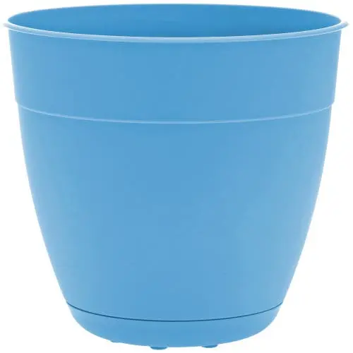 BLOEM 16 X 10 Inch Dayton Gardening Planter With Saucer Tray - Blue