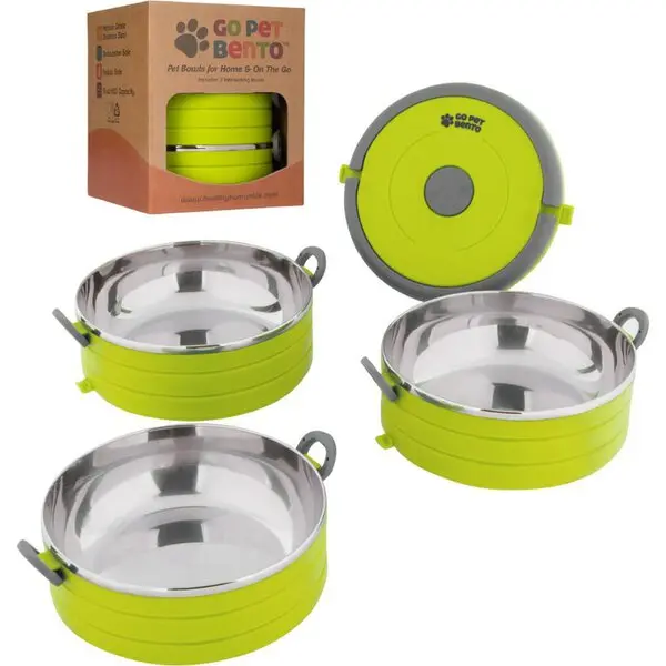 HEALTHY HUMAN Travel Dog Bowls - Multicolored