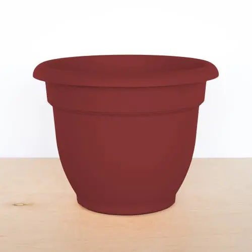 BLOEM Ariana Pot Planter 12 Inch Burnt Resin Pot, Selfwatering