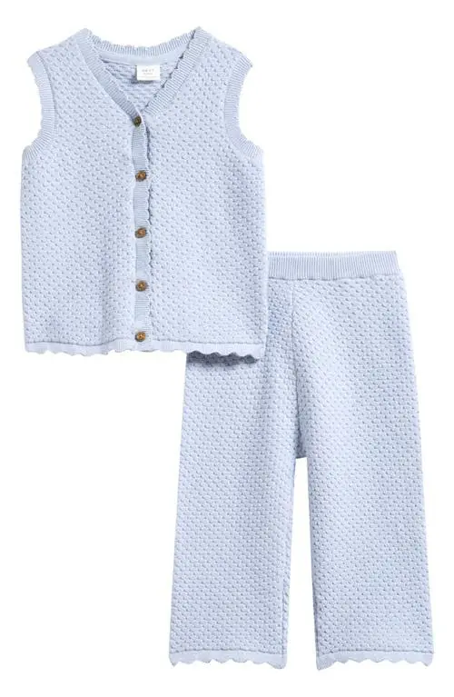 NEXT Crochet Sleeveless Top & Pants Set - Blue