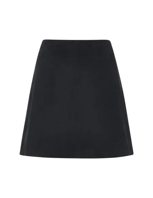 Whistles Suede A-line Mini Skirt - Black