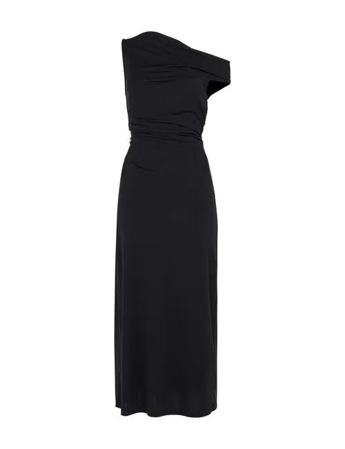 Whistles Jersey Crepe Asymmetric Dress