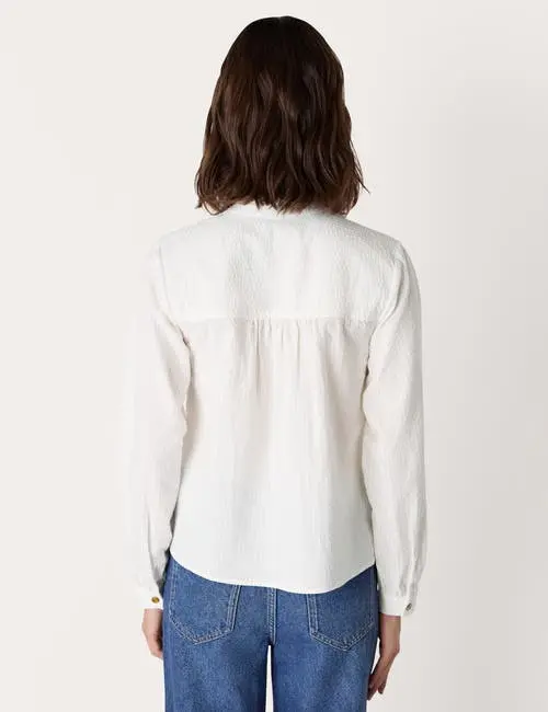 Whistles Textured Frill Shirt