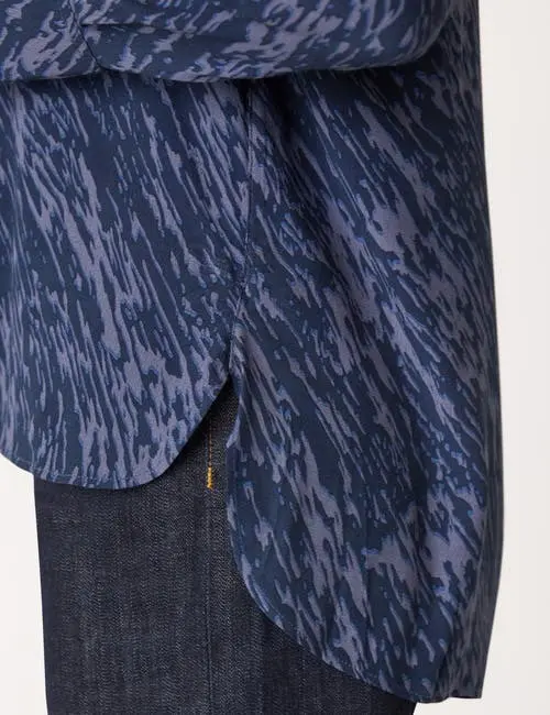 Whistles Abstract Marks Collared Shirt - Blue