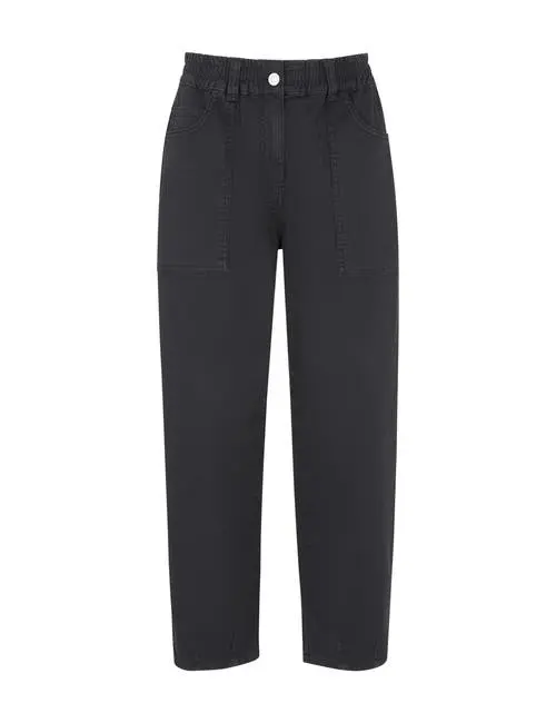 Whistles Tessa Casual Tapered Ankle-length Trousers - Black