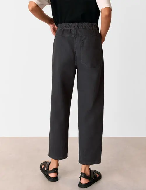 Whistles Tessa Casual Tapered Ankle-length Trousers - Black