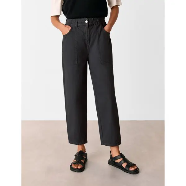Whistles Relaxed Fit Tessa Trousers - Black