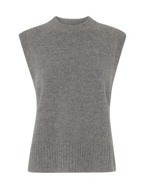 Whistles Knitted Sleeveless Vest - Grey