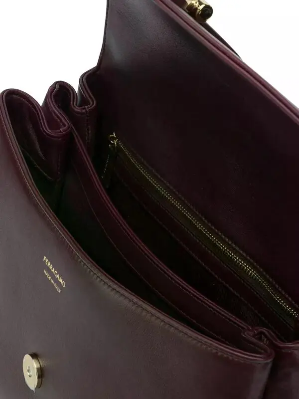 FERRAGAMO Buckle Leather Tote Bag