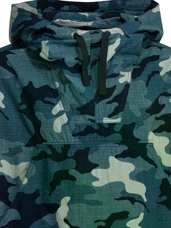 BEAMS Camouflage Print Hoodie