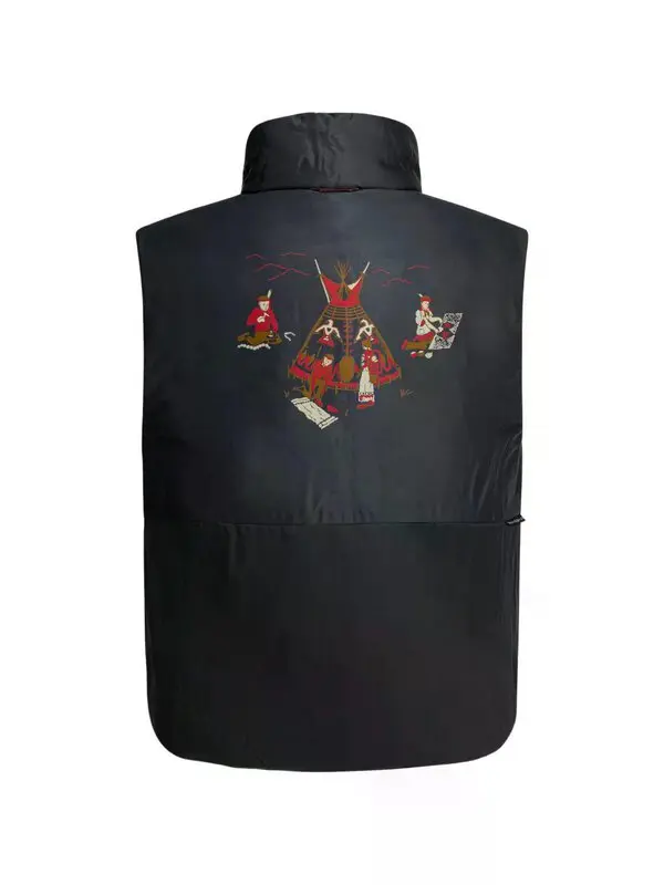 Kapital Quilted Patchwork Gilet - Blue